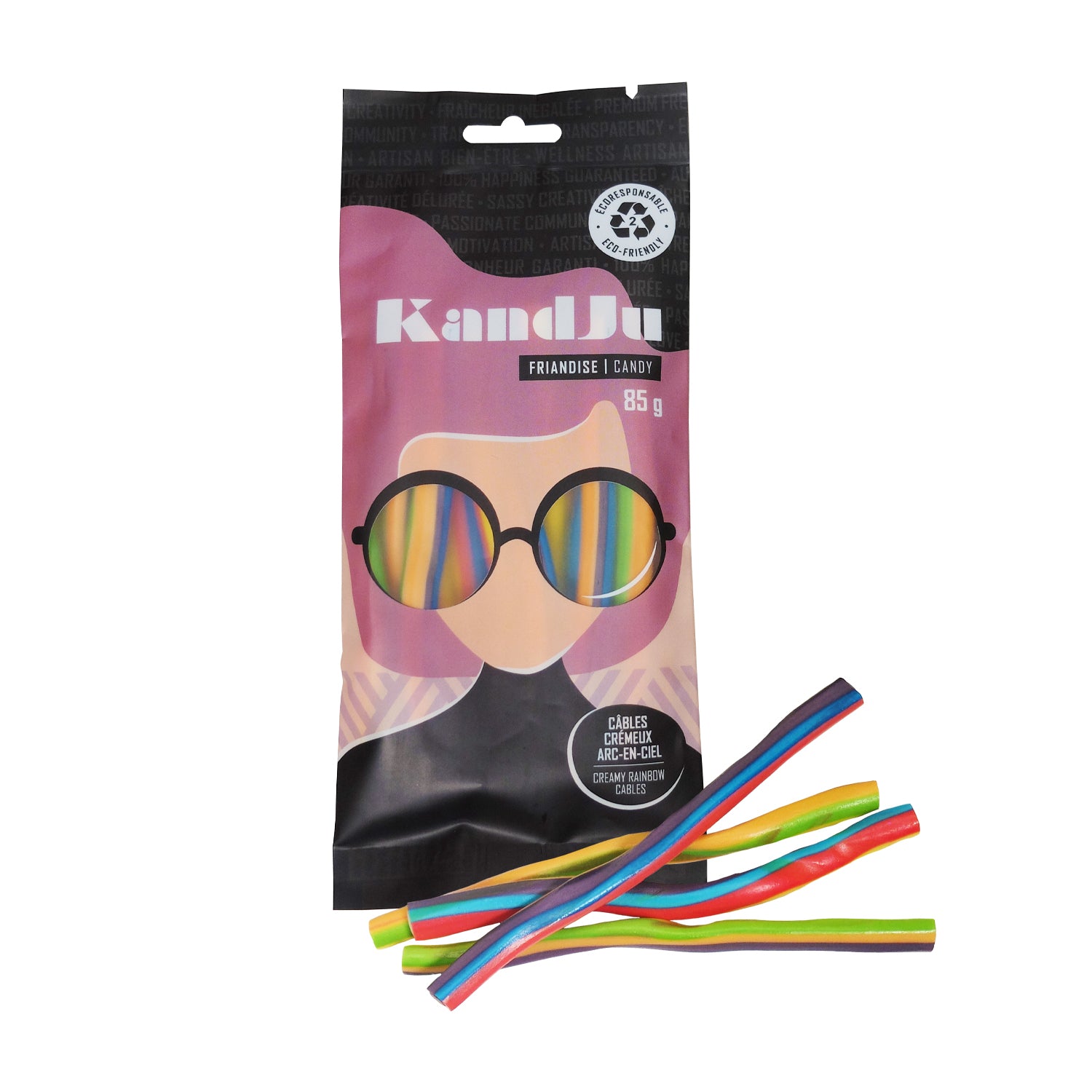 Creamy rainbow cables bag - 85 g – Ludik Candy