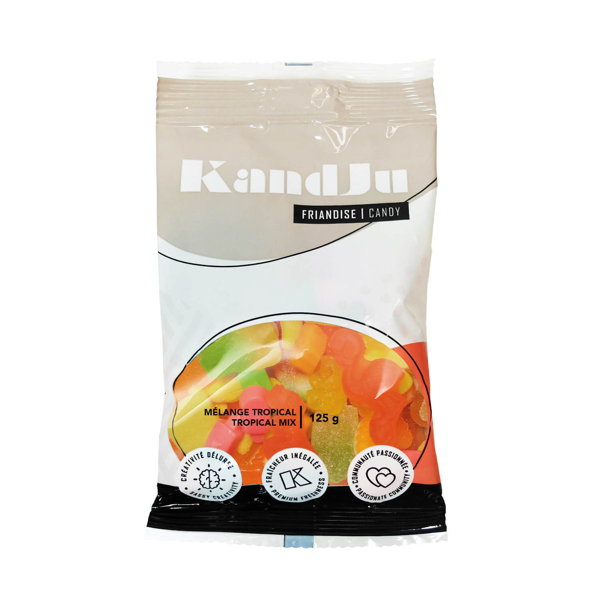 125 g Tropical mix bags with display – Ludik Candy