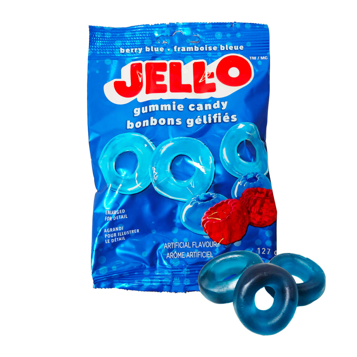 Jell-O Blue Raspberry Rings - 12 x 127 g – Ludik Candy